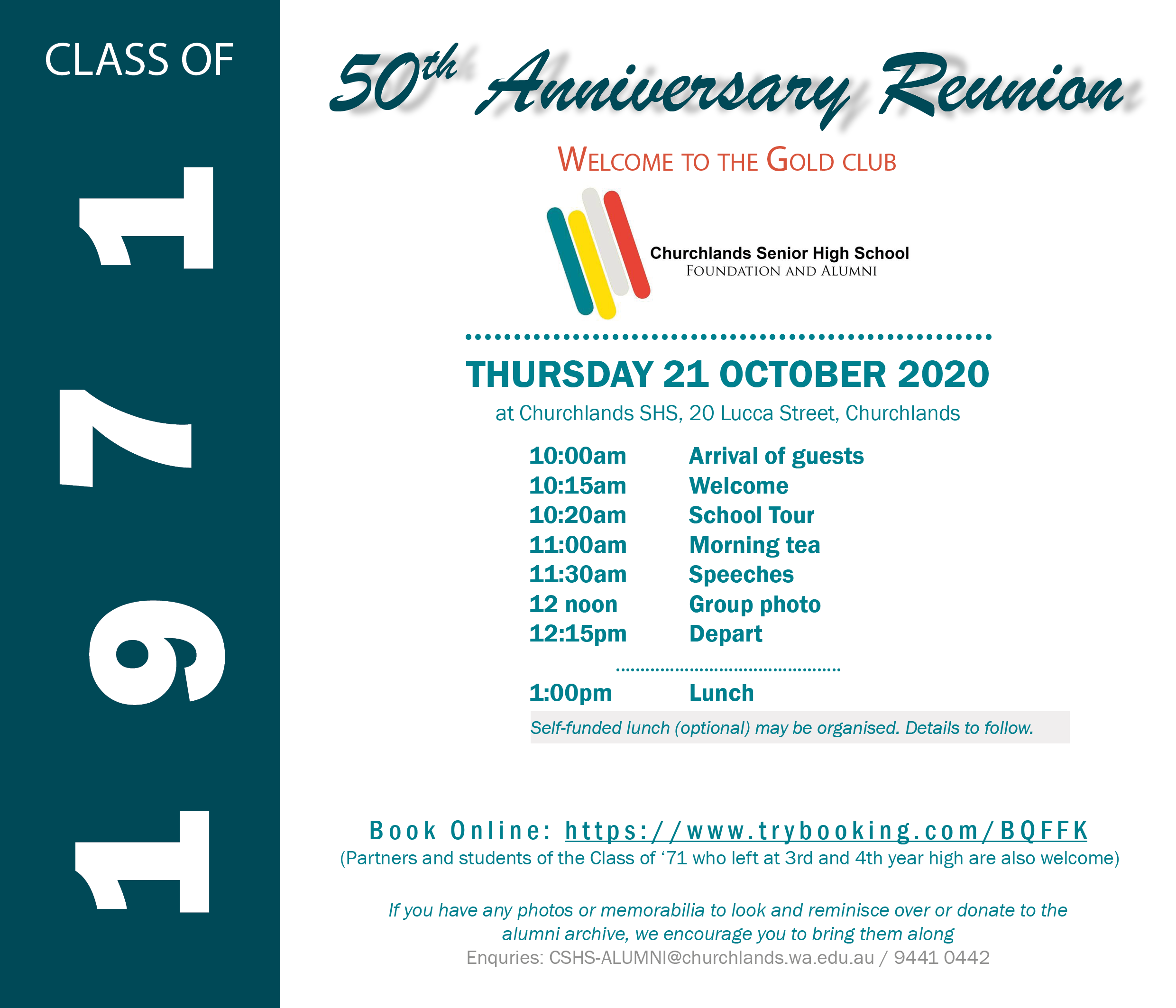 Reunions | Churchlands Senior High School